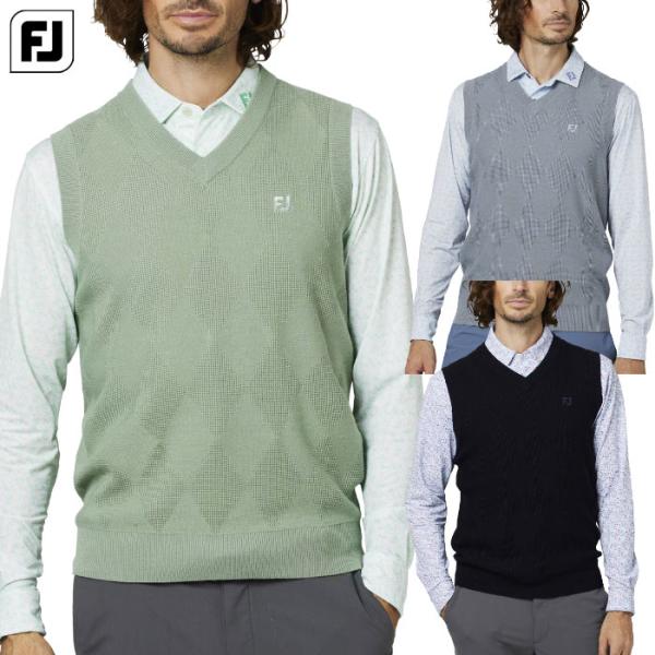 クラシックスタイルを象徴するニットベストクラシックなアーガイル柄に、ストレッチ性・保温性に優れた素材を採用。レイヤリングで体温調節がしやすく、重宝する一着。品番：FJ-F25-M07素材：本体 ポリエステル 55% 毛 45%　リブ部分 ポ...