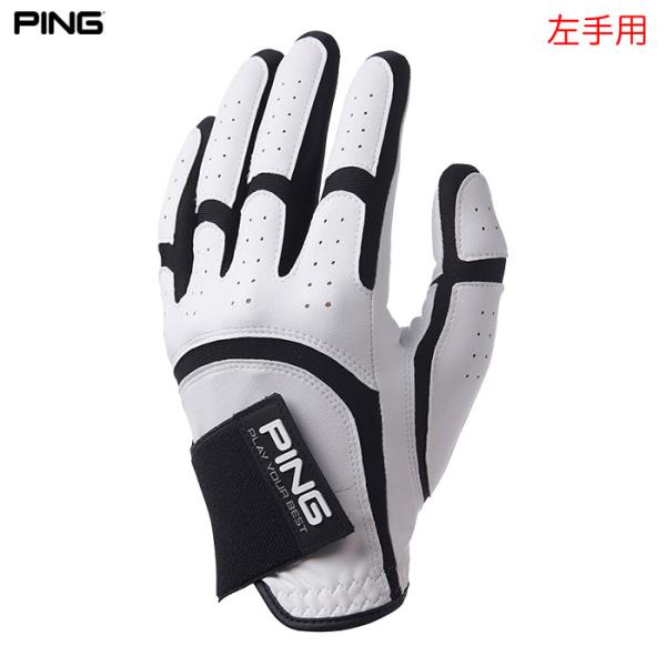 品番：GL-U2602素材：本体：合成皮革　ニット部：ポリエステル・ポリウレタンサイズ：S(20~21cm)、M(22~23cm)、L(24~25cm)、LL(26~27cm)対象：メンズ 左手用カラー：ホワイト/ブラック