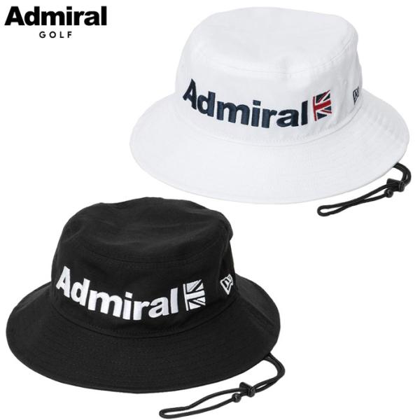 Neweraコラボ商品。Admiralの大きなロゴ刺繍が特徴。コットンツイル生地を使用したアドベンチャーハット。あご紐は取り外し可能。品番：ADMB5B02素材：本体:綿100%サイズ：フリーサイズ(頭周り：約59cm)カラー：ブラック、ホワイト