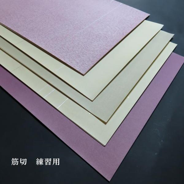 銀泥の罫線が美しい装飾料紙で、筋切の鋭く繊細な書風を学べる練習用仮名料紙。新鳥の子紙に濃淡の染め加工を施し、銀線や金銀砂子などの装飾を取り入れた料紙です。筋切特有の細く引き締まった線質と、糸を引くような遊糸連綿の表現を練習できます。【こんな...