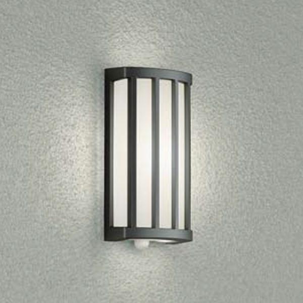 ●温白色　3500K・Ra83●人感センサー ON/OFFタイプI●LED内蔵●LED 6.8W●白熱灯60W相当●プラスチック 黒塗装●アクリル 乳白（マット）●巾140 高285 出85mm 1.0kg●14VA●点灯照度調節機能付（暗...