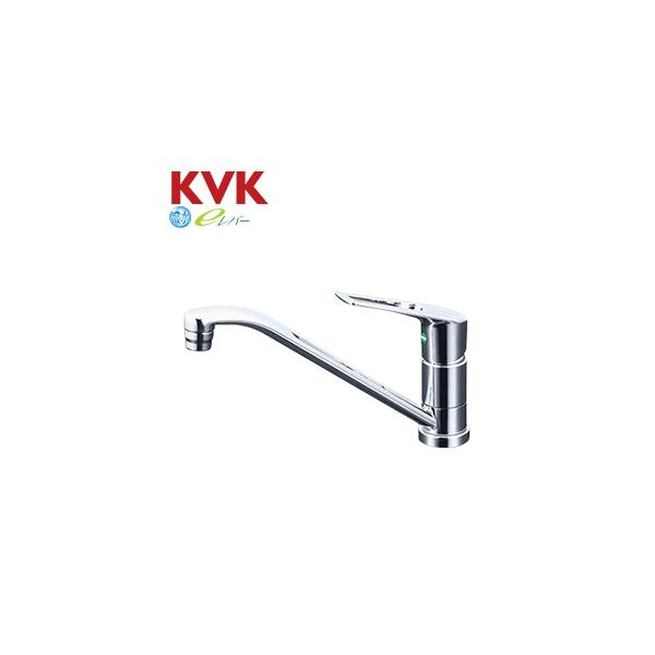 KM5011TECHS KVK キッチン用蛇口[台][シングルレバー混合水栓][泡沫][eレバー][スパウト262mm][撥水][一般地]