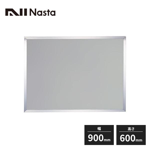 【法人様限定】NASTA 掲示板 画鋲ボード ステンレス 屋内仕様 幅900mm 高さ600mm KS-EX363S-6090A【サイズ】W900×H600mm【仕上】枠：ヘアーライン掲示板：ビニールレザー貼【材質】枠：ステンレス(SUS3...
