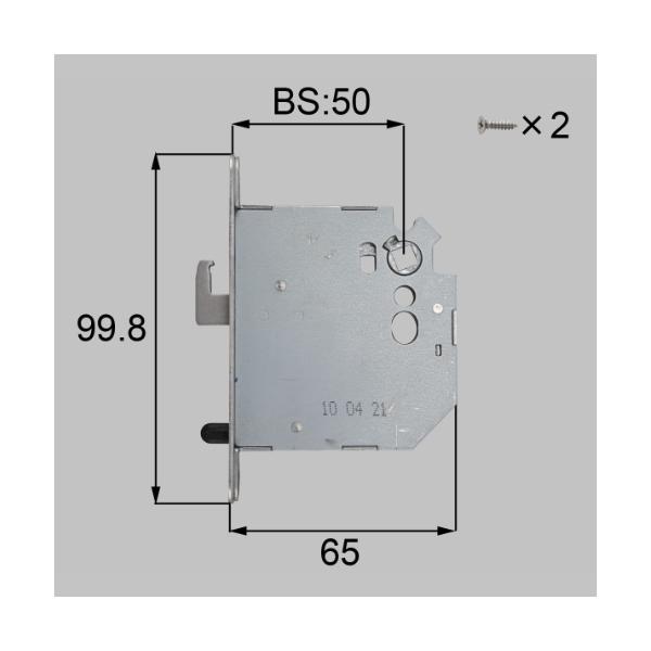 LIXIL プッシュ錠用鎌錠 MDV147取付ねじ付き：皿タッピンネジφ3.5×16 2本