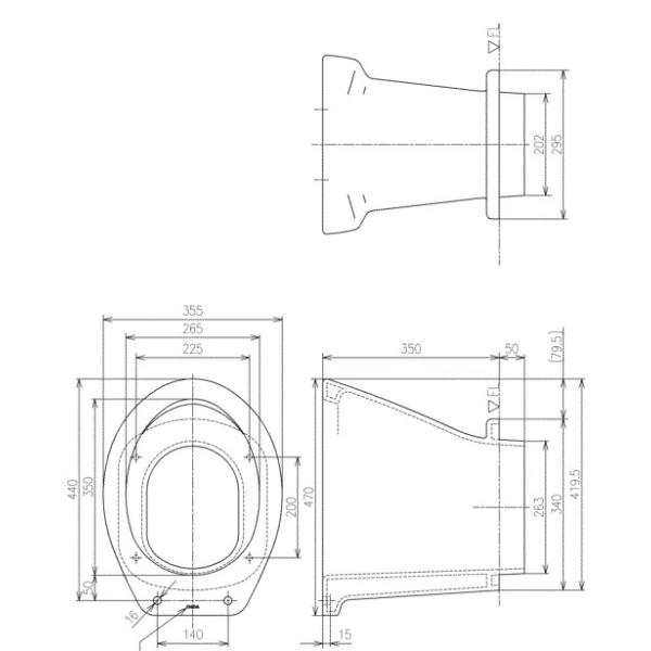 ≪TOTO C47R#NW1≫  床置床排水大便器（非水洗）