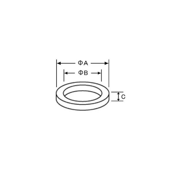 材質：EPDM色：黒ΦA寸法：20.8mmΦB寸法：16mmC寸法：1mm