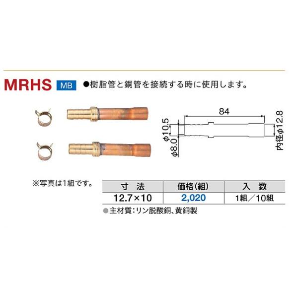 ●樹脂管と銅管を接続するときに使用します。
