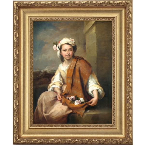 バロック期のスペインの画家・ムリーリョの代表作。あどけなさ残る少女の清らかさを白花に託して描いた。●絵寸法：（約）長辺32×短辺25cm●額寸法：（約）長辺45.5×短辺38.5×4cm●重量：（約）1.1kg●額材質：樹脂●手法：ジクレー...