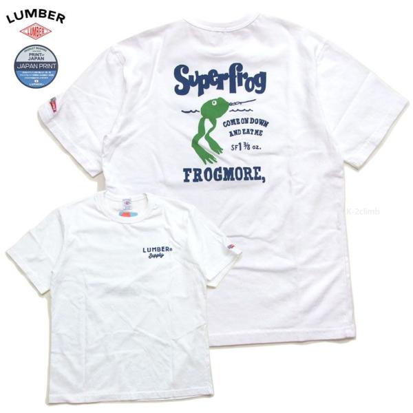 男女問わずに人気のランバーTシャツが入荷しましたカエルがモチーフとなったルアーがデザインされた大人可愛い１着です黄緑のカエルが可愛いです!!１６番手の糸を使って生地を製作しています１６番は太めの糸です。太い糸でTシャツのボディを作ることで洗...