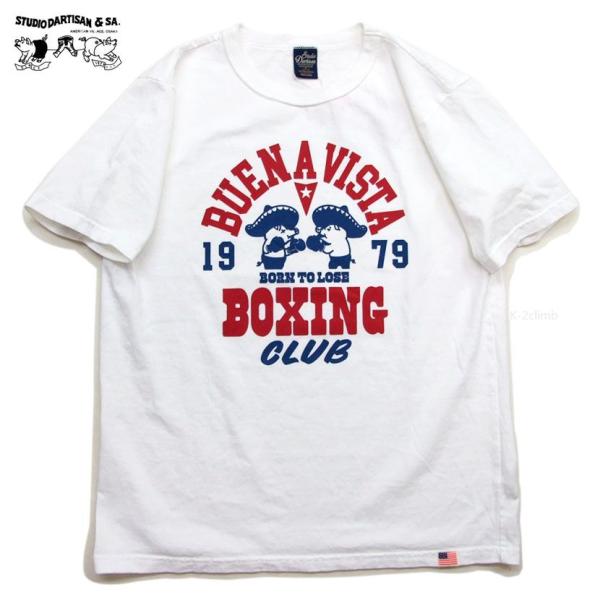 ウエスタンハットとボクシンググローブを身に着けてご機嫌なインディとクリッパー陽気なデザインとザックリとしたU.S.Aコットンの風合いがお洒落ですすっきりシルエットなのでスマートに着用頂けます□カラー：ホワイト□素材：綿100%　(U.S.A...