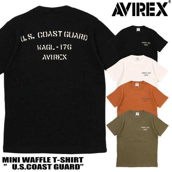 MINI WAFFLE T-SHIRT ”U.S.COAST GUARD”商品番号：783-6134009・ワッフル素材を使用した半袖Tシャツ・ミリタリーテイスト・バックには3段プリント・フロントにはシンプルなロゴ素材（本体）コットン 60...