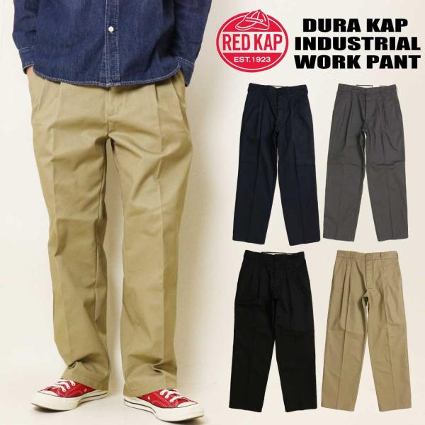 DURA KAP INDUSTRIAL WORK PANT商品番号　RK5003アメリカンワークブランドで絶大な支持を得るRed Kapの2タックワークパンツ。素材はシワや汚れに強いTCツイル。ベーシックなトラウザー仕様ながら、ウエストのツ...