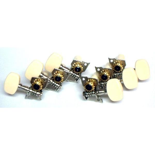 クラシックギター、フラメンコギターなどの両連タイプヘッドナイロン、ガットギター用の交換用糸巻き(ペグ)です。