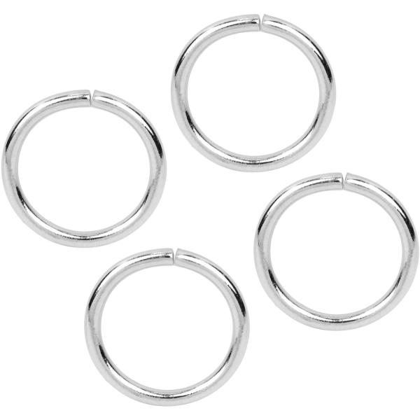 協進エル 丸カン4コ入りサイズ：30/4mm(内径/太さ)カラー：ニッケルクリックポスト(メール便)選択可。クリックポスト(メール便)は、代金引換不可です。また、不達・紛失等、郵便事故の際の内容品補償はございませんので、ご了承願います。