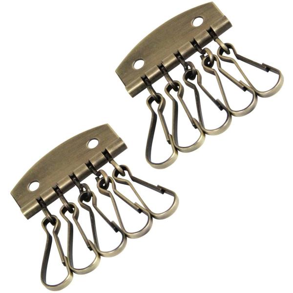 協進エル　五連キーサイズ：20mm×41mm(タテ×ヨコ)カラー：ブラス入数：2コ入※キー取り付けカシメ付クリックポスト(メール便)選択可。クリックポスト(メール便)は、代金引換不可です。また、不達・紛失等、郵便事故の際の内容品補償はござい...