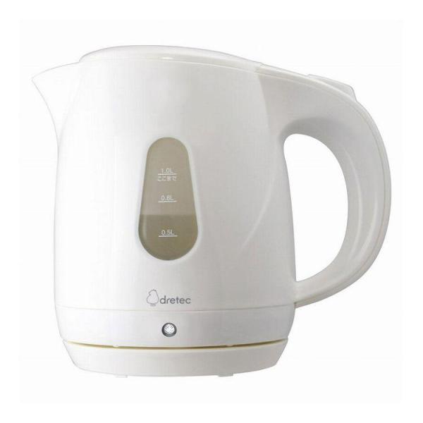 ■お手入れラクラク広口フタ■自動電源オフ機能■空焚き防止機能■水量窓付き●サイズ：約W23.0×D15.5×H20.0cm(給電スタンド含む)●重量：約0.7kg(本体のみ)●消費電力：900W●最大容量：1.0L●電源コード：約120cm