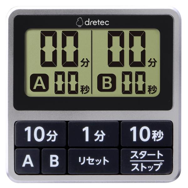 ■使いやすい防水タイプ■最大199分50秒まで長時間セット■大画面LCD(58×30mm)■取り付け便利な強力マグネット・ネックストラップ付■オートパワーオフ機能●サイズ：約75×75×10mm●重量：48g●電源：リチウム電池CR2025×1個