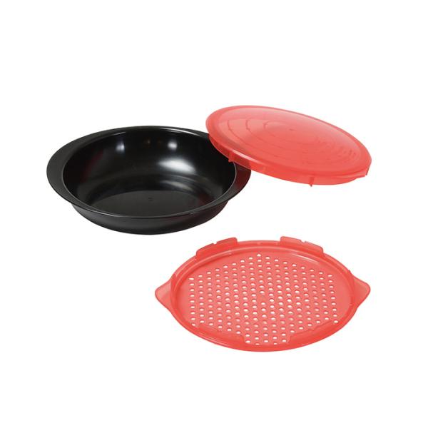 電子レンジ調理だけで焼きそばができる！油を使わずヘルシーで、火を使わず安全！22×19.5×7cm日本