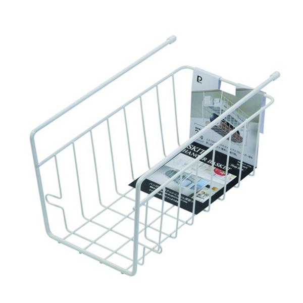 2段まで連結OK。上カゴの両サイドのガイドに下カゴのハンガー部を差し込むだけで、簡単に連結可能。耐荷重(約)3kg。すぐに手の届く所にすっきり収納。幅16.5×奥行27×高さ15中国