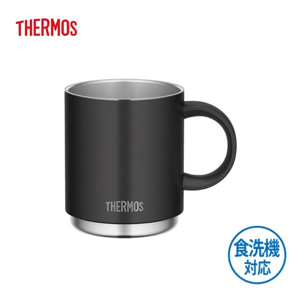 食洗機対応！スタッキングOKなマグカップ重ねて省スペースで収納できる口当たりの良い丸みを帯びた飲み口ハンドル付きで持ちやすいステンレス製魔法びん構造で、温かさ・冷たさ長持ち幅×奥行き×高さ(mm)115×80×95本体重量約200g