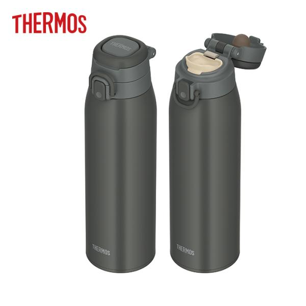 ■持ち運びやすいキャリーループ付き■ワンタッチ・オープン■飲み口ははずして洗える！お手入れカンタン■スポーツ飲料OK●サイズ(約)：幅8.5×奥行8.5×高さ28cm●容量：1.0L●重量：約0.4kg●保温効力(6時間)：75℃以上●保冷...