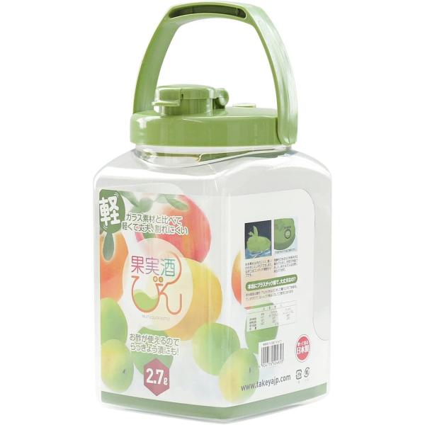 ■角型なのでデッドスペース無く収納できます■軽くて丈夫・汚れにくい・臭いの付きにくいPET素材です■注ぎ口はワンタッチで開くラクラク開閉タイプです●サイズ：幅12.9×奥行15.4×高さ22.5cm●生産国：日本●容量：2.7L●素材・材質...