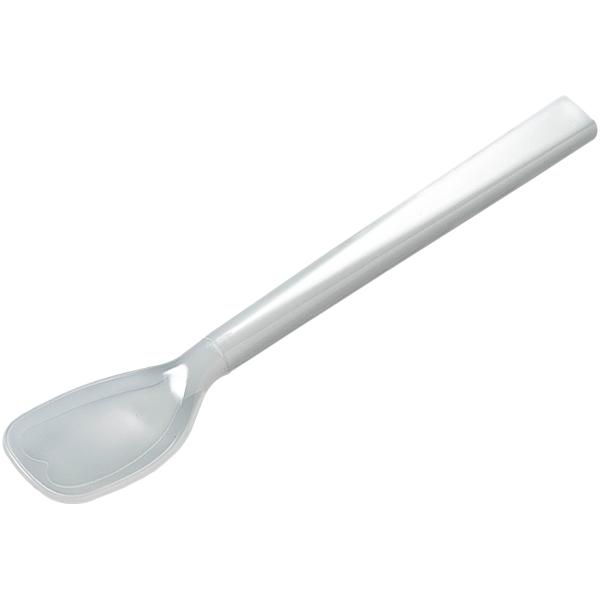 きれいにすくえ、取り残しがありません。シリコーンゴム製のスプーンは素材の安全に加え金属のスプーンに比べて口に入れた時の感触がやさしく、きれいにすくえ、食器に触れてもカチャカチャ音がしません。■本体サイズ：幅28×奥行14×高さ160mm■ス...
