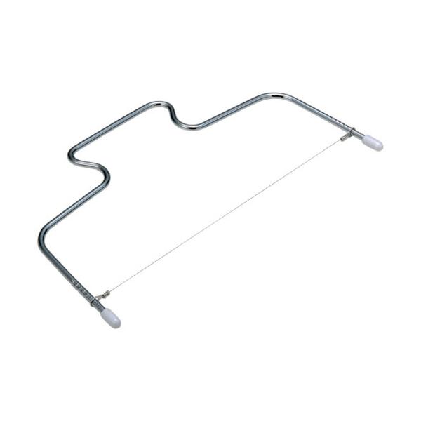 スポンジケーキを美しくスライスする便利な器具です。ワイヤーを動かせば、お好みの厚さが簡単に調節できます。水平にきれいにスライスできます。ケーキをよく冷やしたものを使うのがコツです。●サイズ：幅270×奥行7×高さ155mm●重量：84g●材...