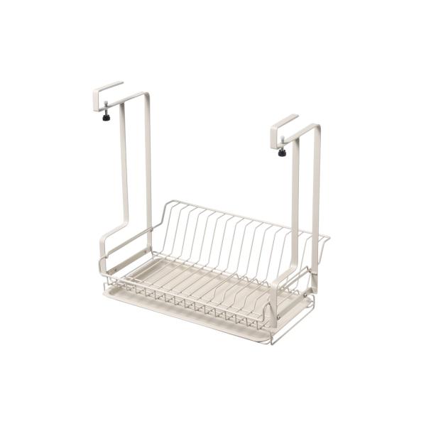 お皿を立てて置けるので水切れが良く、スペースも有効活用できます棚から吊り下げられるため、作業スペースが確保できます取り外し可能なトレーでお手入れがしやすい●サイズ：約360×225×365mm●重量：約1000g●材質：本体・トレー/鉄、表...