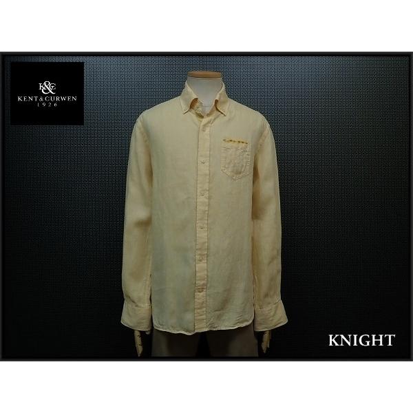 ブランド・説明KENT&amp;CURWENケントアンドカーウェンのリネンシャツです。とても上品な印象ですね。素敵にお使い頂けると思います。気になる方は是非ご検討下さい。サイズ表記　LL　/　UK40　　　実寸　着丈76cm　身幅57cm　...