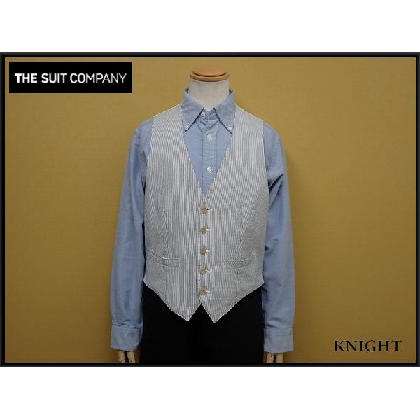 ブランド・説明THE SUIT COMPANYスーツカンパニーのジレです。イタリア・アンジェリコ社製の上質生地を使用しています。素敵にお使い頂けると思います。気になる方は是非ご検討下さい。サイズ表記　L　　　実寸　着丈54.5cm　身幅51...