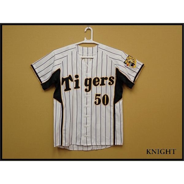 ブランド・説明阪神Tigers阪神タイガース・背番号50藤井彰人のユニフォームです。長くお使い頂けそうなデザインですね。素敵にお使い頂けると思います。気になる方は是非ご検討下さい。サイズ表記　160〜170　　　実寸　着丈74cm　身幅56...