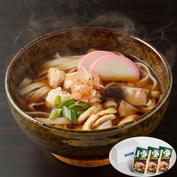 もちもちとした食感が自慢の半生めん。愛知県産のたまりしょうゆで仕込みかつおだしの風味が良いめんつゆ、鶏肉・油揚げ・椎茸をだしで味付けした具材、かつおかれぶし削りぶし、ねぎ付（６食入）■配送不可地域：沖縄・離島は配送不可■温度帯：常温■JAN...