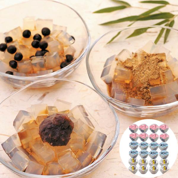 国内産の天草を直接煮出して作ったしなやかでコシのある寒天に北海道産の小豆あんと、甘さを控えたコクのある黒蜜を添えた甘味処好きにはたまらない一品です。