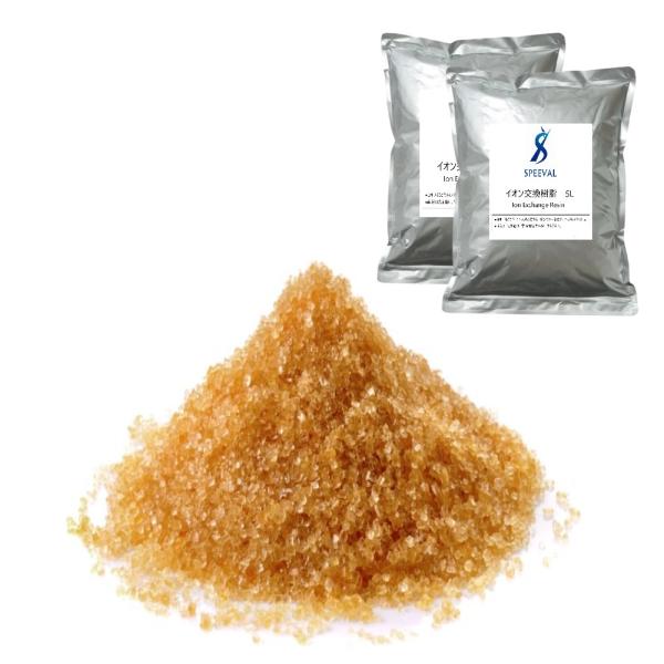 ●5リットル×2袋（約7kg)の純水用のイオン交換樹脂です。洗車に適した強酸性陽イオン及び強塩基性陰イオンが1:1で混合されています。●当社が販売するSPEEVALの純水器や市販品などの洗車用純水器にもご利用頂けます。洗車用純水器のイオン交...