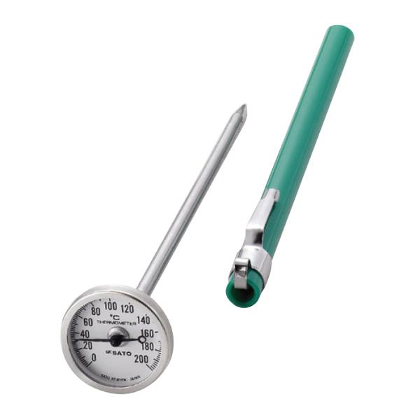 ※こちらの商品は、お取り寄せ商品の為、発送まで約1週間ほどかかる場合があります。予めご了承くださいませ。■サイズ：感温部直径4×130mm ■ケース外径：26ｍｍ■測定範囲：0〜200℃  1目盛2℃■材質：ステンレス、ガラス■質量：約14...