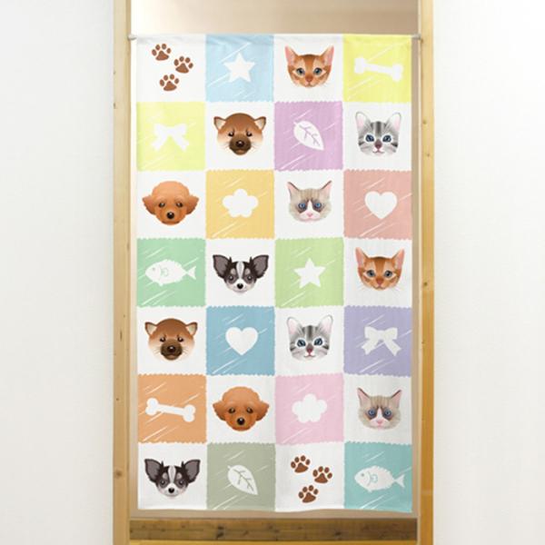 ※こちらの商品は、受注生産品の為、発送まで2週間ほどかかる場合があります。予めご了承くださいませ。市松柄レースとは市松模様が入っている程よい透け感が特徴のレース生地です。軽くて柔らかく、圧迫感が少ないのれんに仕上がります。サイズ：W850m...