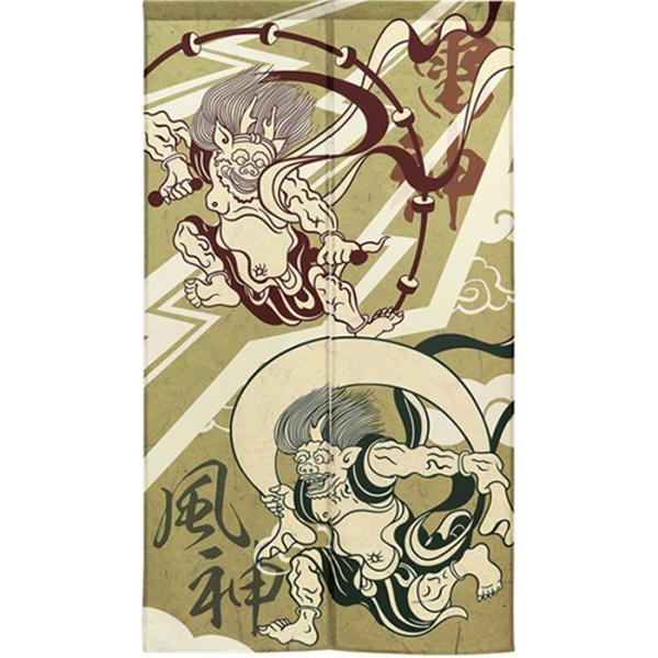 フラットな生地でプリントされた柄が映えるフルカラーのれんです。丁寧に縫製された本格仕様です。サイズ：W850×H1500mm材　質：トロマット ポリエステル100% トロピカルの生地をやや厚くした丈夫で柔らかい平織の生地です。光沢感もあり、...