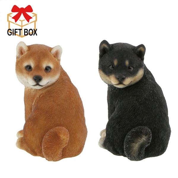 置物 玄関 庭 ガーデン プレゼント アニマル 動物 オブジェ イヌ いぬ 犬 かわいい 赤柴 黒柴【サイズ】12.5×10×H14cm重量： 320g【素材】ポリレジン【生産地】中国注意事項▼画像、サイズについてPC環境により画像の色合い...