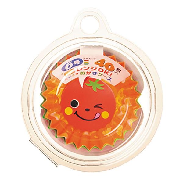 ●お弁当の彩りに加えおいしさを引き立てる赤、橙、緑色をベースにした3色アソートのお弁当ケースです●電子レンジ可　耐熱温度：180℃■商品サイズ：W6×D6×H2.5cm■重量：0.375ｇ■パッケージサイズ:W7.8×D8.9×H3cm■素...