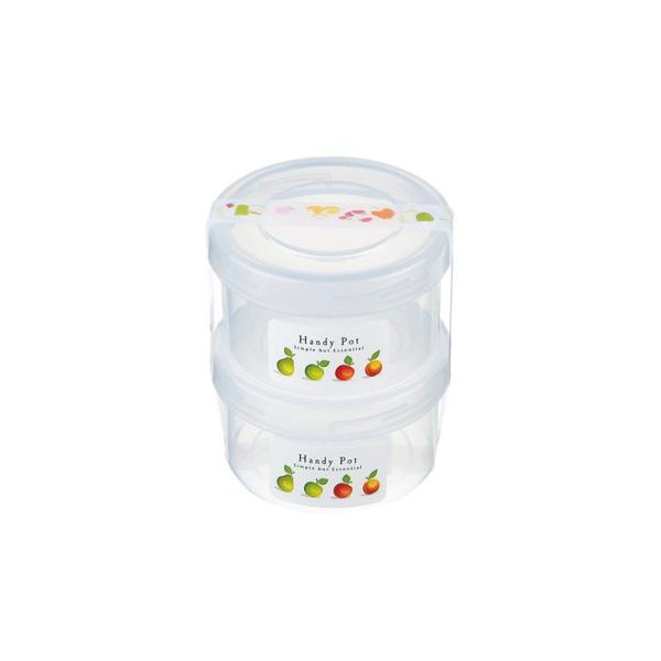 ●袋入り食材の仕分けに保存に便利。フタはまわして開閉する。■商品サイズ：W7.8×D7.8×H4.8cm■重量：59.7ｇ■パッケージサイズ:W7.8×D9.5×H7.8cm■素材・材質：ポリプロピレン■原産国：日本