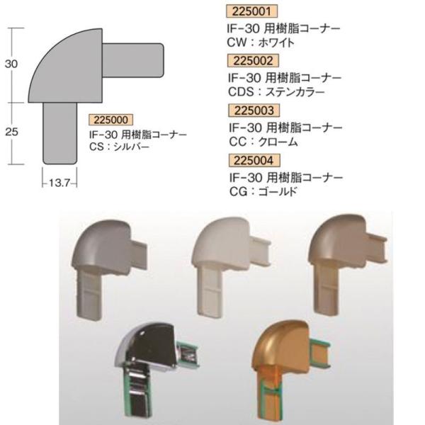 【商品】IF-30用樹脂コーナー【材質】ABS樹脂成型品【数量】1個【メーカー】アイメタル【　ご注文時の注意事項　】 1: メーカ直送商品です。メーカー区分「I」のものと同梱可能です。　2: ご注文後の返品・交換不可　3: 法人（業者）あて...