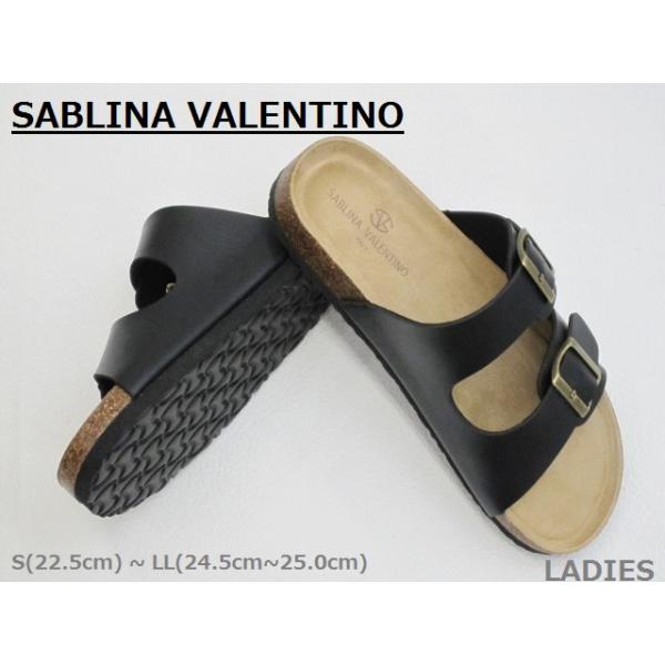 SALE / SABLINA VALENTINO サブリナヴァレンチノ 8730 ビルケン風 2本ベルト Laサンダル 黒 22.5cm〜25.0cm＜21％OFF＞（M/L表示展開）≪　商品の詳細　≫☆【カラー／管理番号】 　　　ブラック...