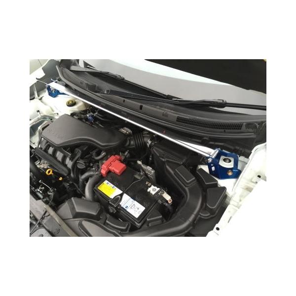 ■【商品名】カワイ製作所 フロントストラットバー typeOS NS0890-FTO-00■【車種/型式/年式】日産/エクストレイル　T32 ('13/12〜)●【品　番】NS0890-FTO-00●【備　考】全車OK(ハイブリット含む)