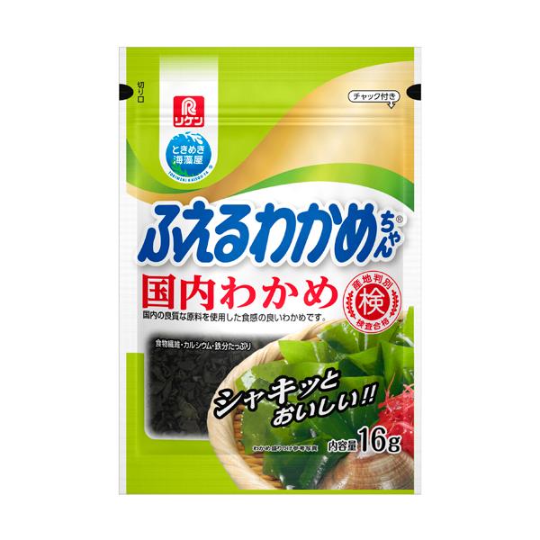 三陸産を中心に国内産をブレンドしたわかめです。汁物やサラダなど、幅広いメニューにお使いいただけます。好きな分だけ使える便利なチャック付きです。
