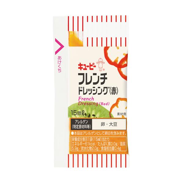 つやのある赤色が特長のフレンチタイプのドレッシングです。さっぱりとした甘味はさまざまな素材とよく合い、サラダをおいしく彩ります。