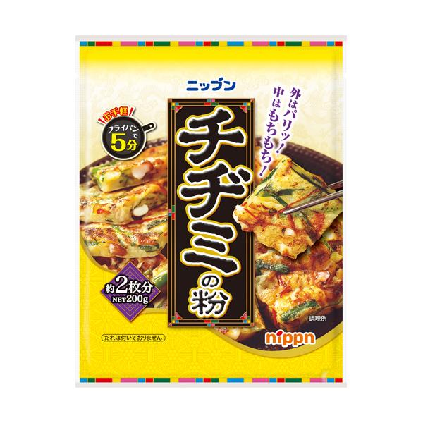 外はパリッ、中はもちもち食感のチヂミ粉です。