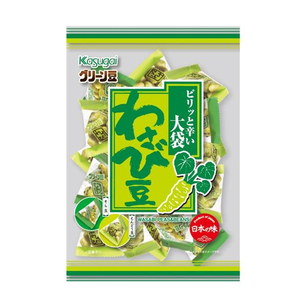 ピリッと辛い、わさびのおいしさを楽しめる、えんどう豆とそら豆の２種アソート大袋パック