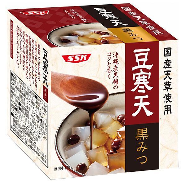 国産原料の天草から作った豆寒天と北海道産赤えんどう豆に沖縄県産黒糖を使った黒みつをかけてお召し上がりいただく上品なデザートです。お好みでフルーツやアイスなどを合わせるのもおすすめです。