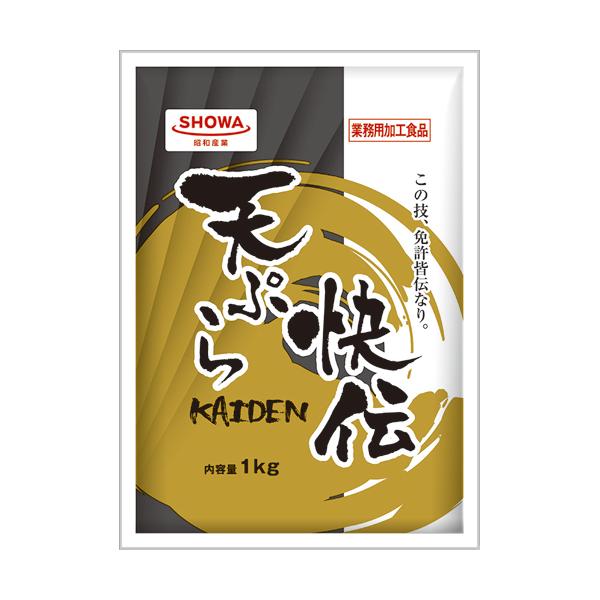 衣ののりが良く、揚げカスの量が少ない天ぷら粉です。<br>なめらかな生地で追い種も均一に付着します。<br>揚げたての軽いサクサク感が長続きします。<br>